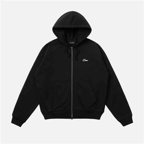 Hoodie Cursive Small Logo Zip Dime