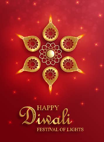 Ilustración De Tarjeta Festiva De Diwali Y Deepawali El Festival Indio De Las Luces Y Más