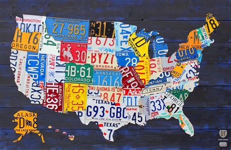 License Plate Map Usa Printable Map Of Usa
