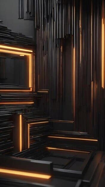 Premium Ai Image Black 3d Constructivism Background