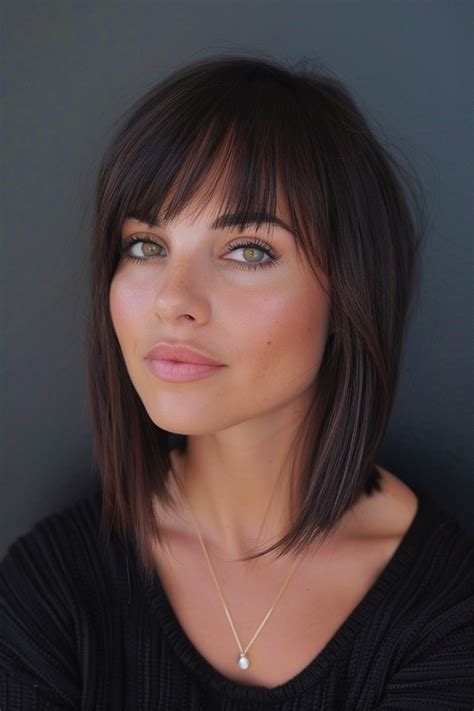38 Awesome Medium Length Hairstyles With Bangs Every Woman Needs To Tr Medium Length Hair