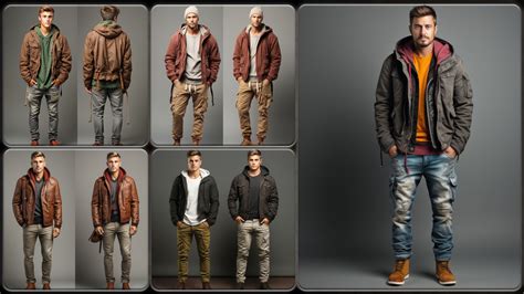 Artstation 200 Masculine Fall Outfit Reference Pack 4k V52