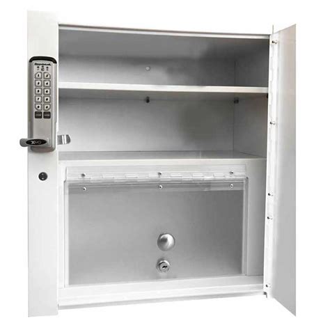 Double Compartment Wall Mounted Locking Cabinet Dual Locking