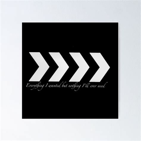 Liams Arrows And Tat Quote White Poster For Sale By Jennika La