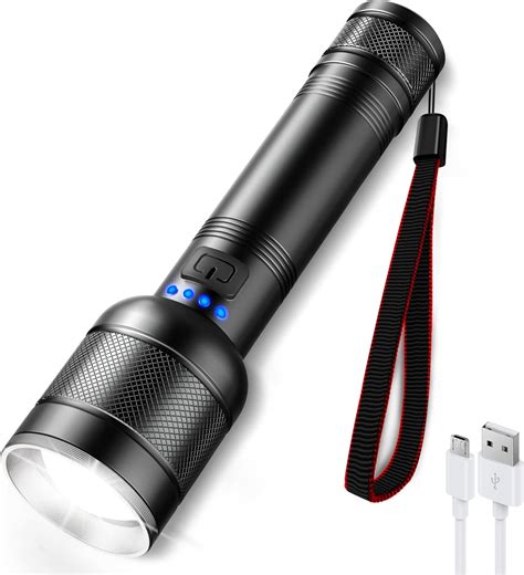 Fulighture Torches Led Super Bright 2000lm Rechargeable Torch With