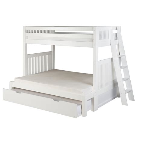 Camaflexi Twin Over Full Bunk Bed With Twin Trundle Mission Headboard