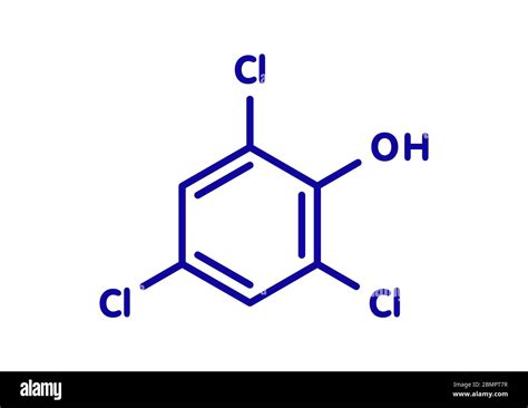 Trichlorophenol Tcp 246 Trichlorophenol Molecule Skeletal Formula