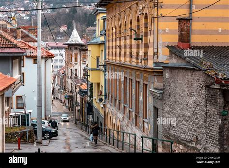 Sarajevo Bosnia And Herzegovina 11 Feb 2024 Typical Bosnian Architecture And Cityscape View