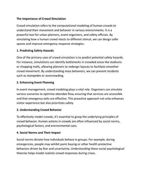 Ppt Crowd Simulation And Modeling Understanding The Dynamics Of
