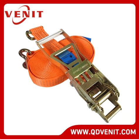 5t Aluminium Handle Ergonomic Orange Ratchet Strap With Chassis Hook