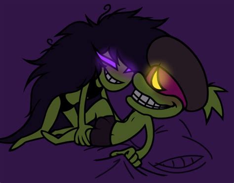 Rule 34 Beanish Glowing Eyes Green Skin Howluna Mario And Luigi