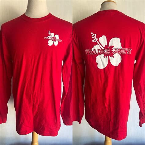 Trader Joes Official Red Hibiscus Logo Staff Employe Gem
