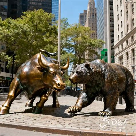Custom Bronze Wall Street Bull And Bear Statue Dz 196 Dandz Sculpture