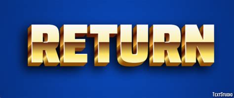 Return Text Effect And Logo Design Word