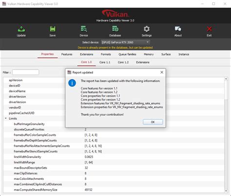 Vulkan Hardware Capability Viewer And Database Update 30