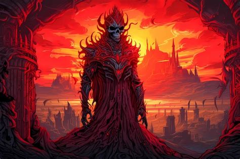 Premium Ai Image Skeleton King In A Crown