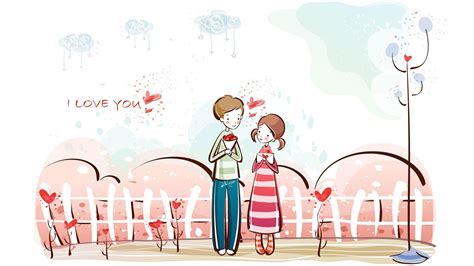 Cute Cartoon Love Couple Wallpapers Wallpaper Cave