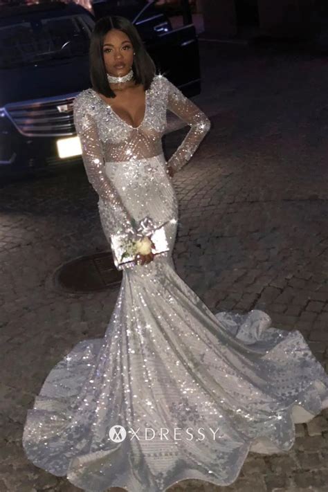 Silver Prom Dress