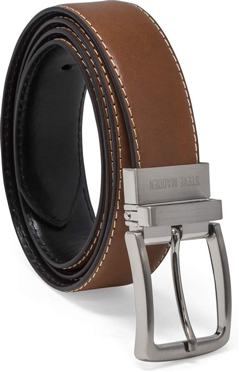 Cinturón De Cuero Reversible Casual Para Hombre Steve Madden