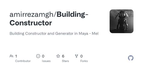 Github Amirrezamghbuilding Constructor Building Constructor And Generator In Maya Mel
