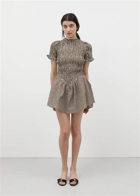 Biscuit Plaid Picnic Dress In 2025 Ankara Dress Styles Stylish