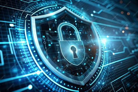 Premium Photo Digital Lock Or Shield Symbolizing Cybersecurity And