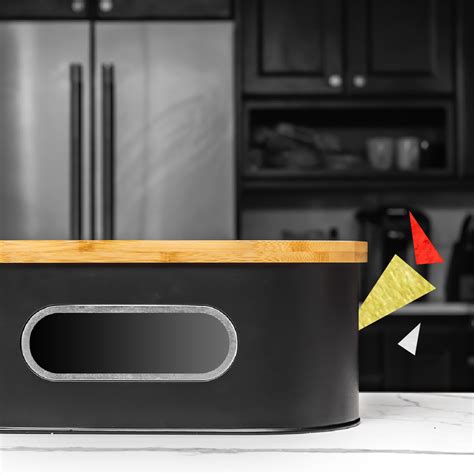Hokku Designs Wooden Bread Box Stylish Bread Keeper Bread Boxes For