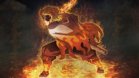 Demon Slayer Mugen Train Wallpaper 4k Kyojuro Rengoku