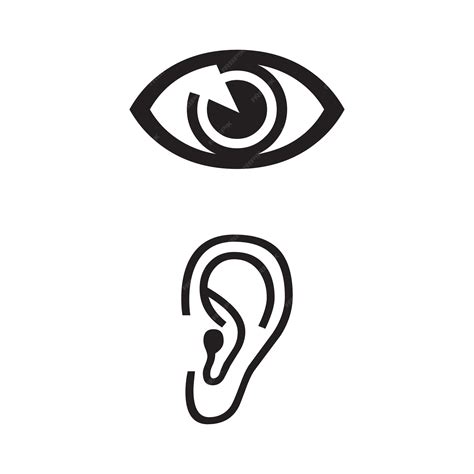 Premium Vector Vector Isolated Eye With Ear Art Clipart