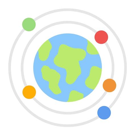 Premium Vector Space Orbit Vector Illustration Style