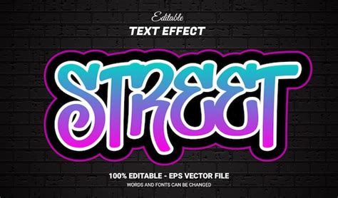 Premium Vector Street Graffiti Editable Text Effect