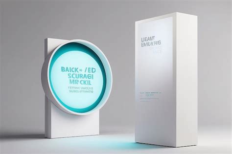 Premium Photo Dynamic Led Backlit Signage Mockup Showcase Your Design