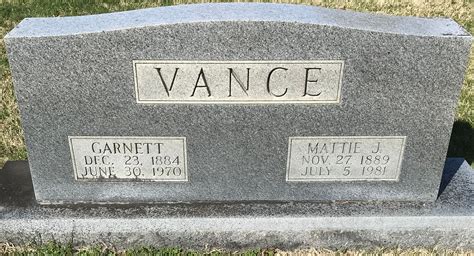 Mattie Johnson Vance 1889 1981 Monumento Find A Grave
