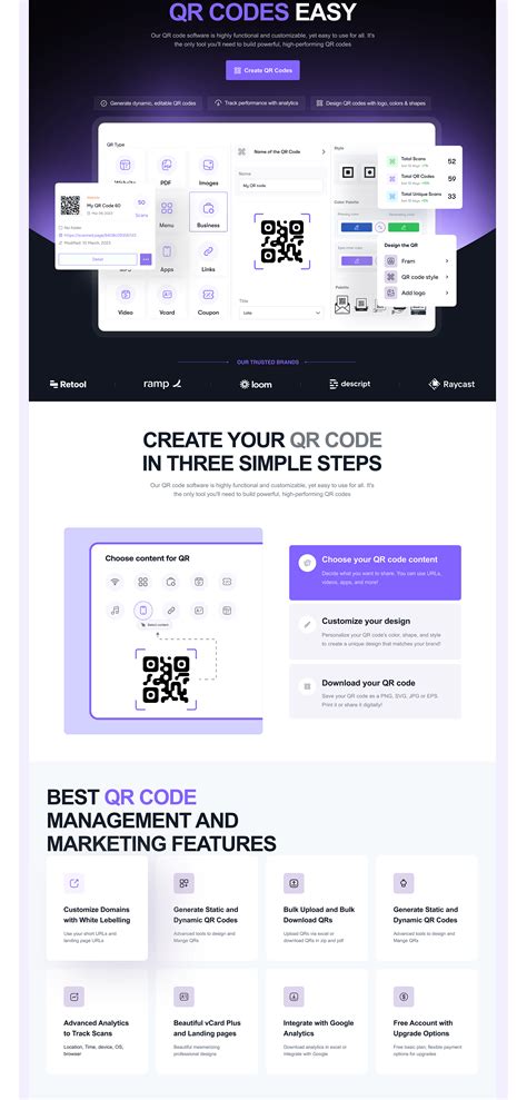 QR Code Generator SAAS Ui Ux Behance