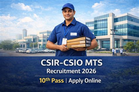 Csir Csio Mts Recruitment 2026 Notification Vacancies Eligibility