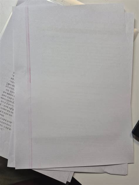 프린터 인쇄 시 빨간 줄 지식in