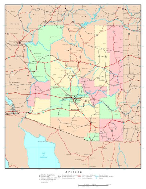 Arizona Map With Cities