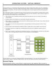 Os Virtual Memory OPERATING SYSTEM VIRTUAL MEMORY Tutorialspoint Com Operating