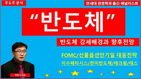 반도체 반도체주 강세배경과 향후 전망fomc선물옵션만기일 전후 대응전략 Youtube