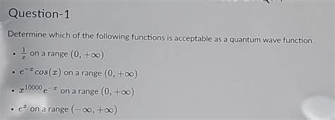 solved determine which of the following functions is