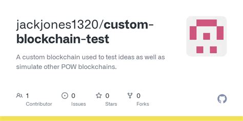 Github Jackjones1320custom Blockchain Test A Custom Blockchain Used