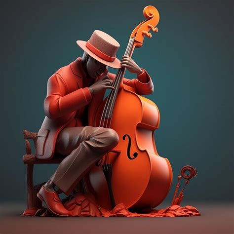 Premium Ai Image Jazz Musician 3d Render