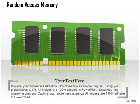 0814 Computer RAM Random Access Memory Card Icon Storage Device Ppt Slides PowerPoint