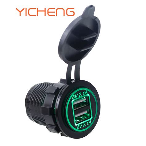 12v 21a 21a 전원 콘센트 듀얼 소켓 자동차 Usb 포트 해양 버스 휴대 전화 충전 Buy 자동차 Usb 포트 Product On