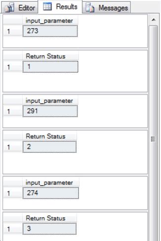 SQL Stored Procedure With Parameters And Return Values