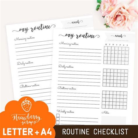 Daily Routine Checklist Printable