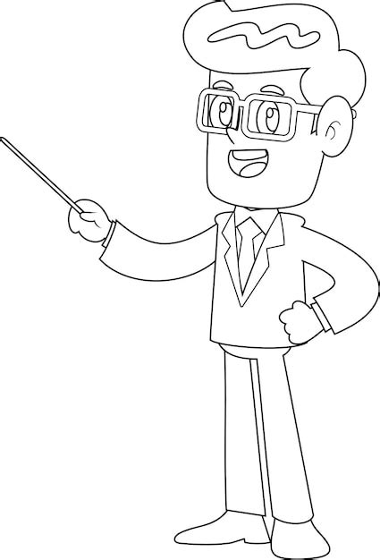 Premium Vector Outlined Businessman Cartoon Character Gesturing With A Pointer Stick Premium Vector Outlined Businessman Cartoon Character Gesturing With A Pointer Stick