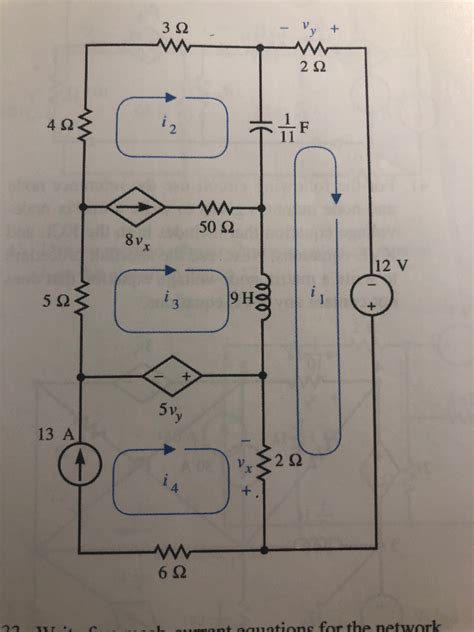 Solved For The Following Network Use The Indicated Mesh Chegg