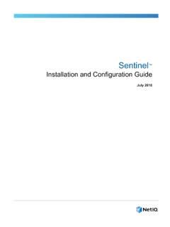 Sentinel Installation And Configuration Guide Sentinel Installation And Configuration Guide