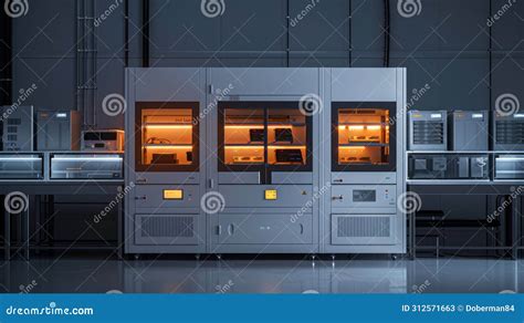 Automated Lithium Ion Battery Testing Equipment In A High Tech Facility Stock Image Image Of